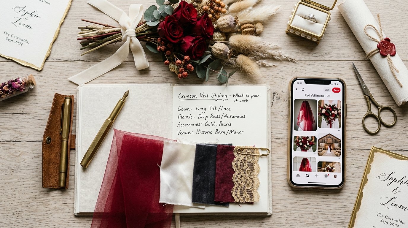 Red Veil Weddings: The Crimson-Veil Trend | Weddings Hub